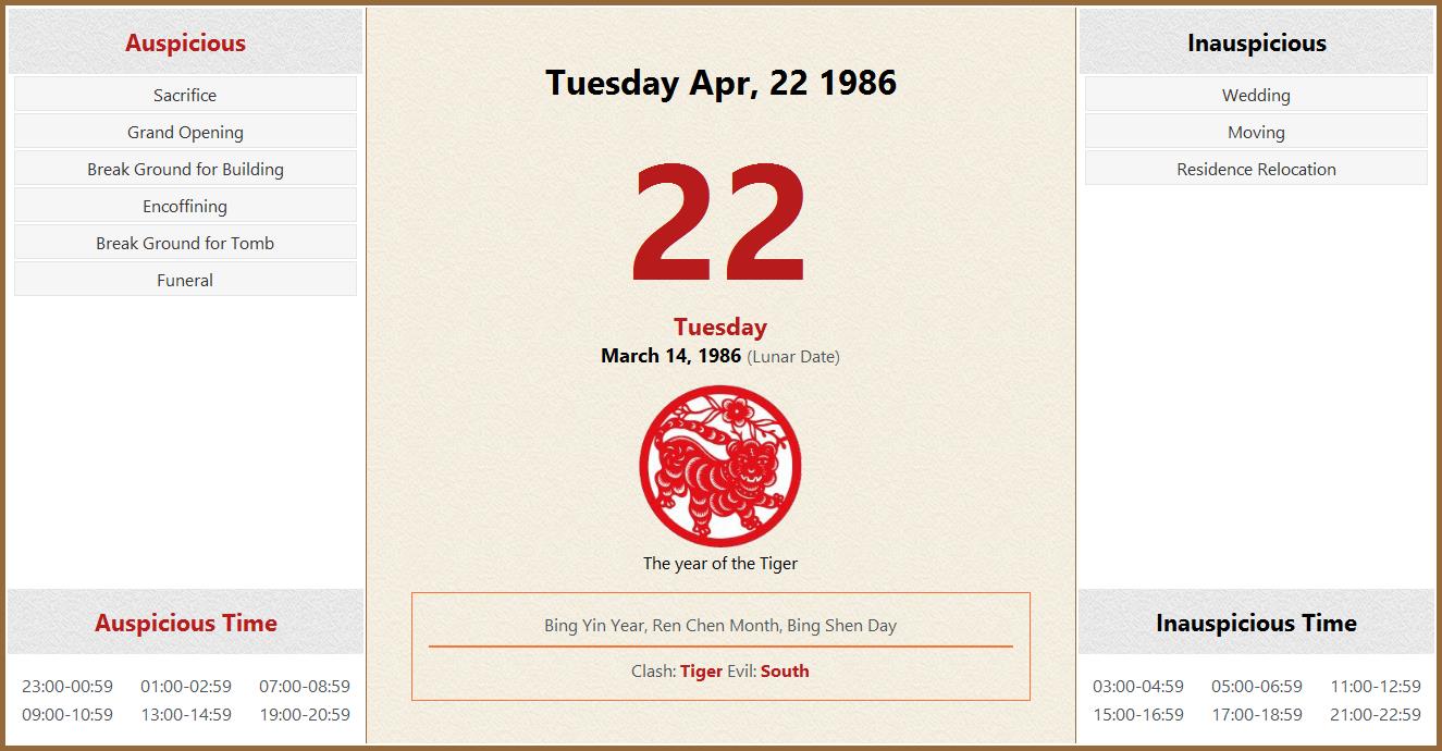 April 22 1986 chinese zodiac 60 photos - Astrologytoyou.com